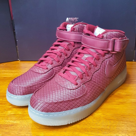 Nike | Shoes | Nike Air Force Mid Team Red 84609603 Ice Af1 | Poshmark